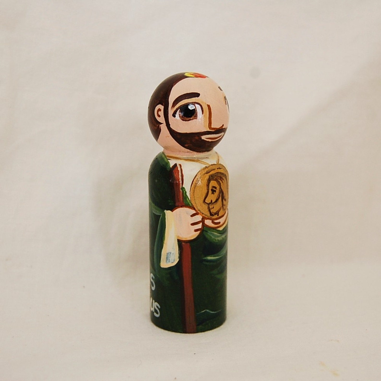Saint Jude Thaddeus Catholic Saint Doll Wooden Toy Made to Order - Etsy