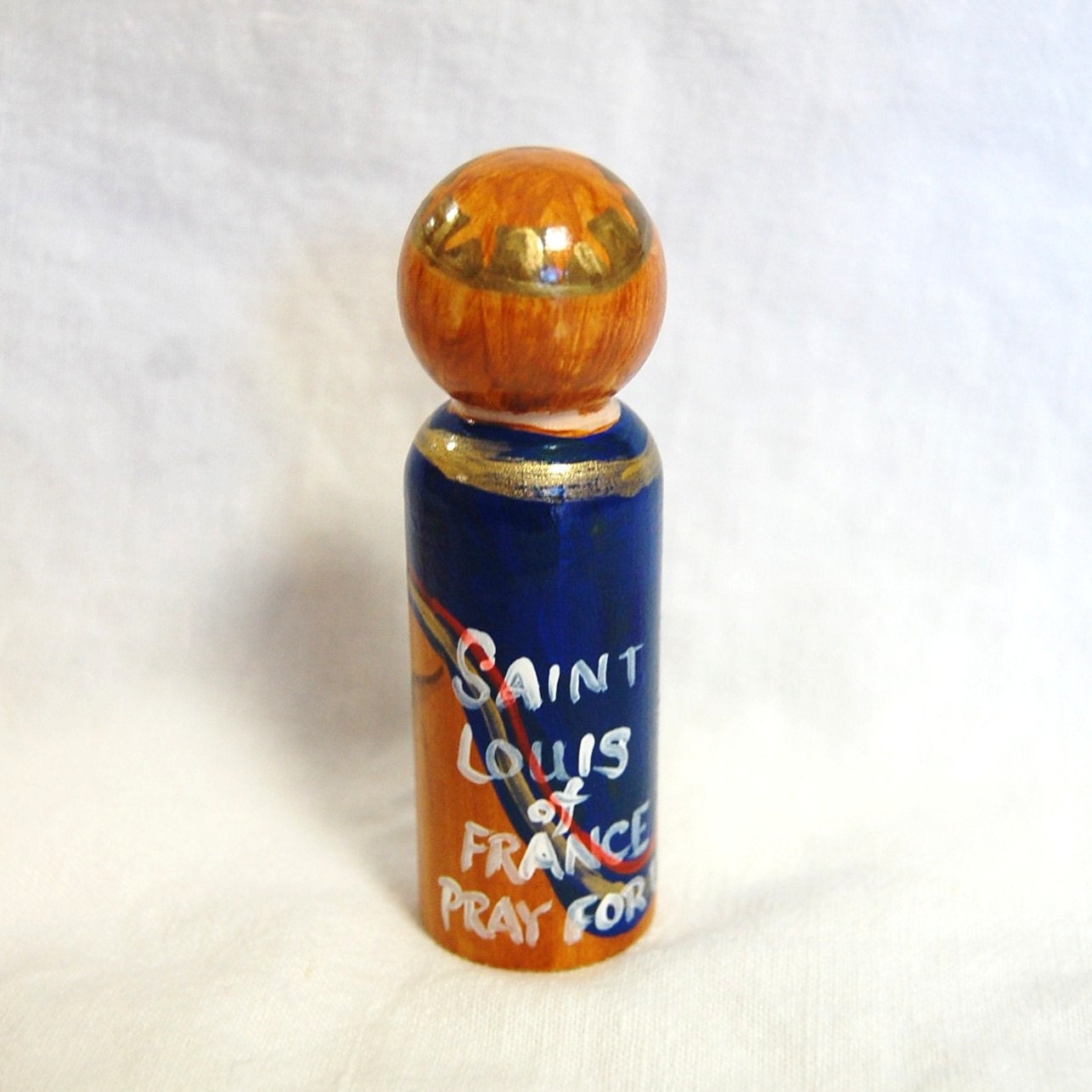 St Louis of France - Catholic Saint Doll - Wooden Toy - Made to Order ...