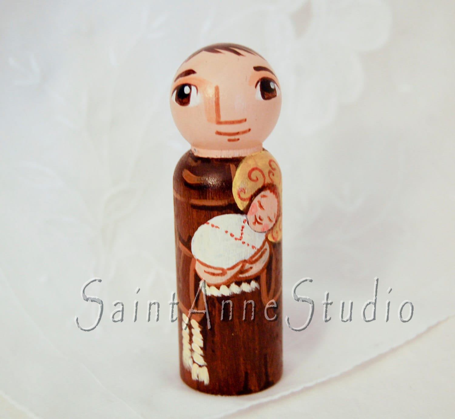 Catholic Saint Toy St Anthony of Padua Italy Wooden Doll - Etsy