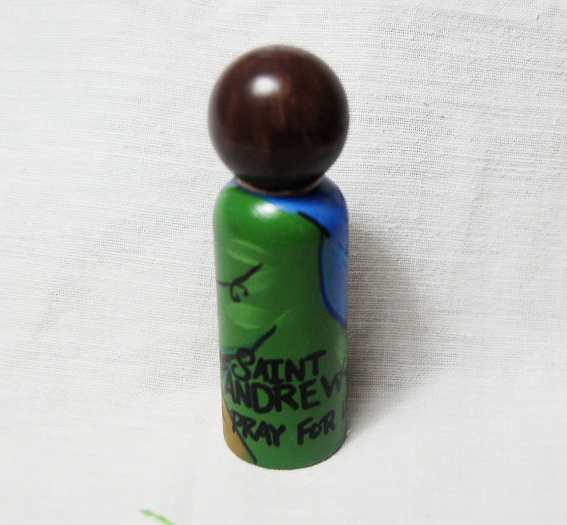 St Andrew the Apostle Toy Catholic Wooden Saint Doll Made - Etsy