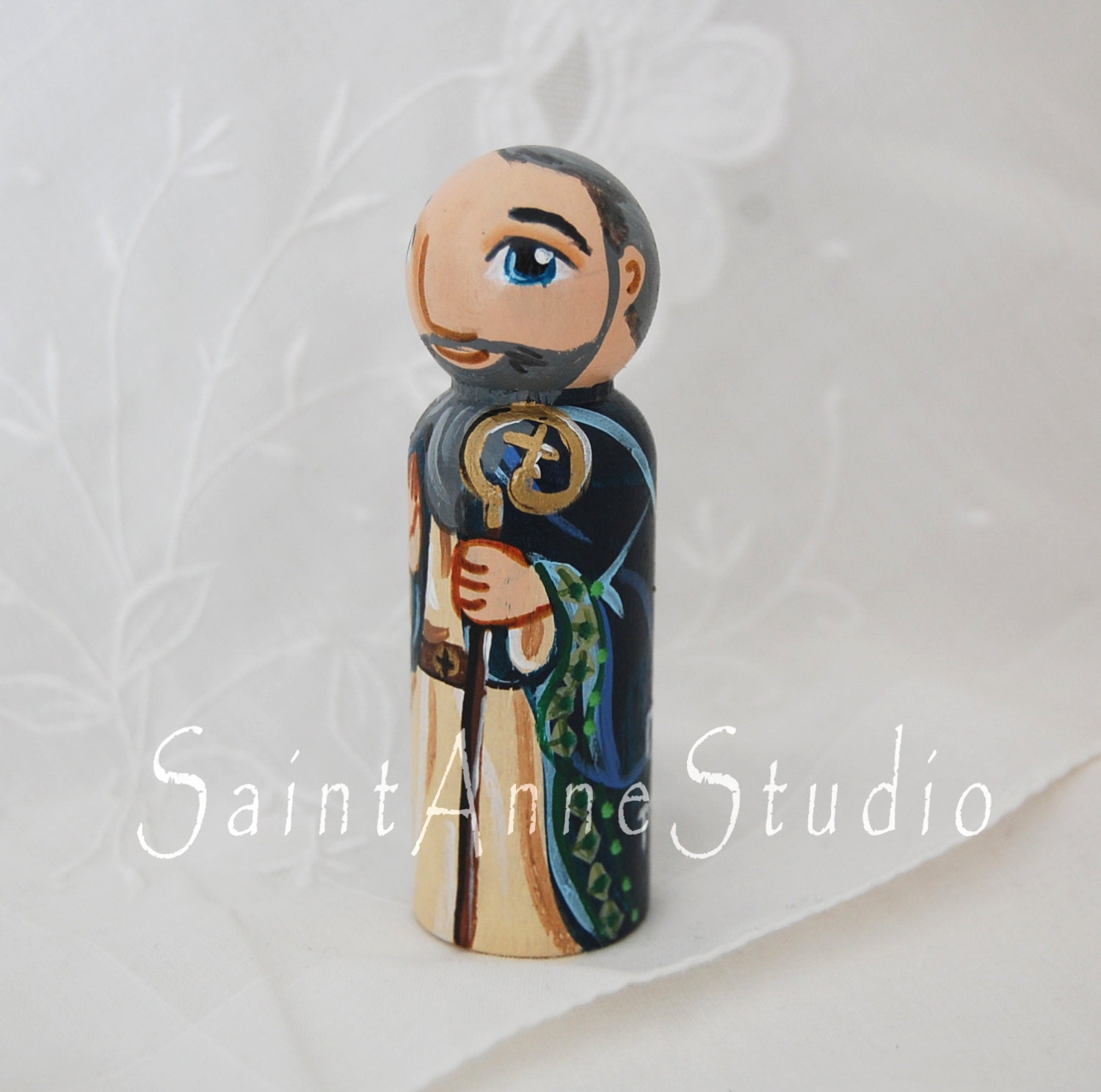 Saint Declan of Ardmore Catholic Saint Doll Wooden Toy Made to Order - Etsy
