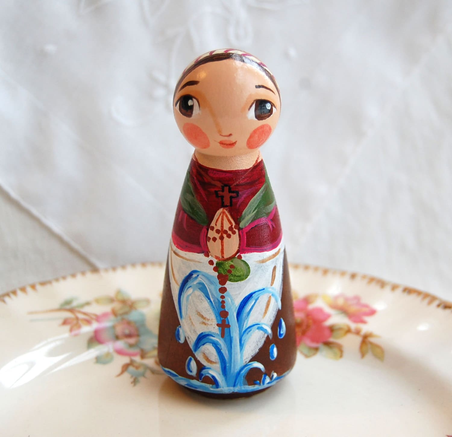 St Bernadette of Lourdes Catholic Saint Doll Wooden Toy - Etsy