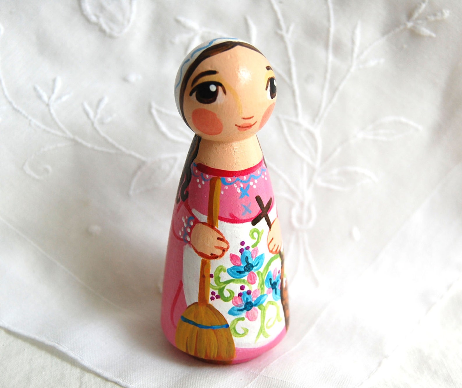 St. Martha Wooden Doll Catholic Saint Toy Made to Order - Etsy