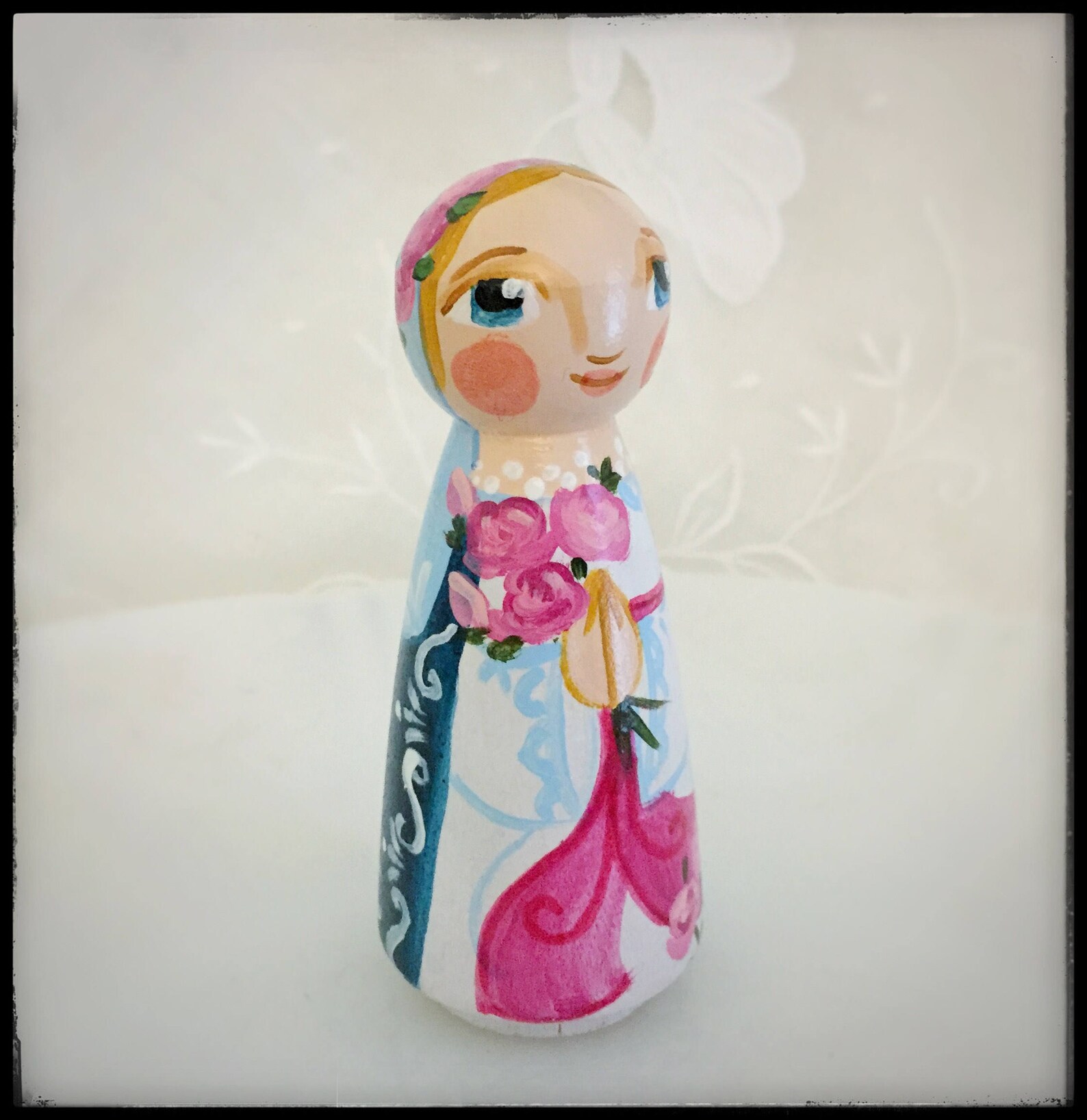 Mystical Rose Blessed Mother Catholic Saint Doll - Wooden Toy - Made to ...
