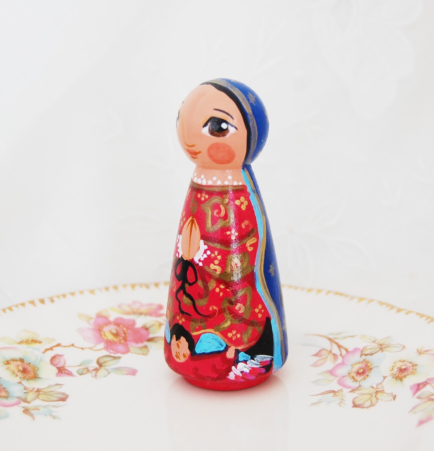 Our Lady of Guadalupe Blessed Mother Catholic Saint Doll - Wooden Toy ...