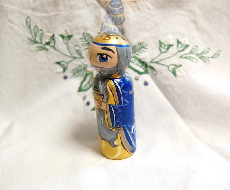 Saint Melchior Catholic Saint Doll Large Peg Toy Made to - Etsy