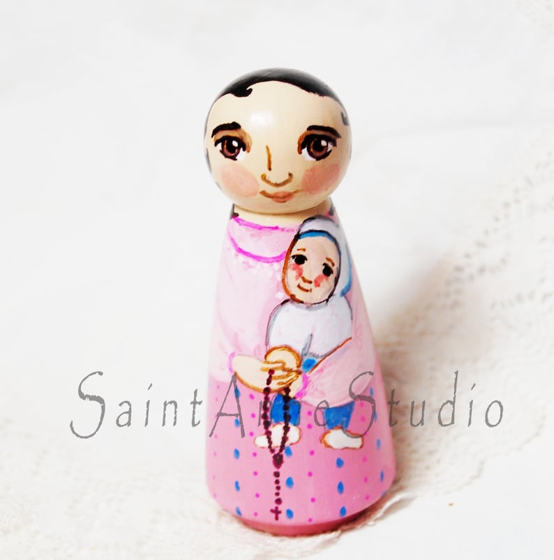 St Gianna Beretta Molla Catholic Saint Toy Wooden Doll Made to Order - Etsy