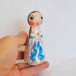 Our Lady of Lourdes Catholic Saint Doll - Wooden Toy - Made to Order - Etsy