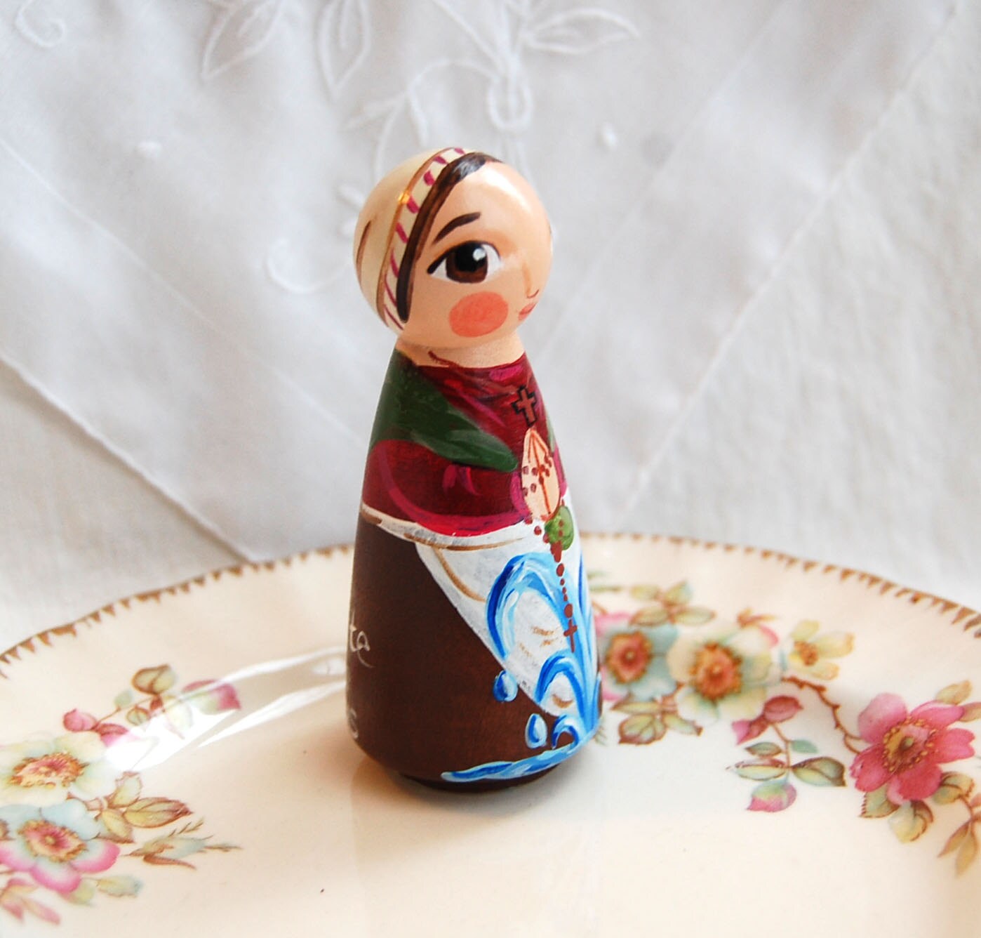St Bernadette of Lourdes Catholic Saint Doll Wooden Toy - Etsy