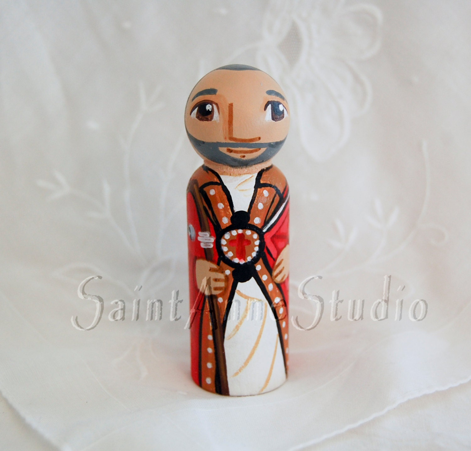 St Augustine of Hippo Catholic Saint Doll Peg Toy Made to - Etsy