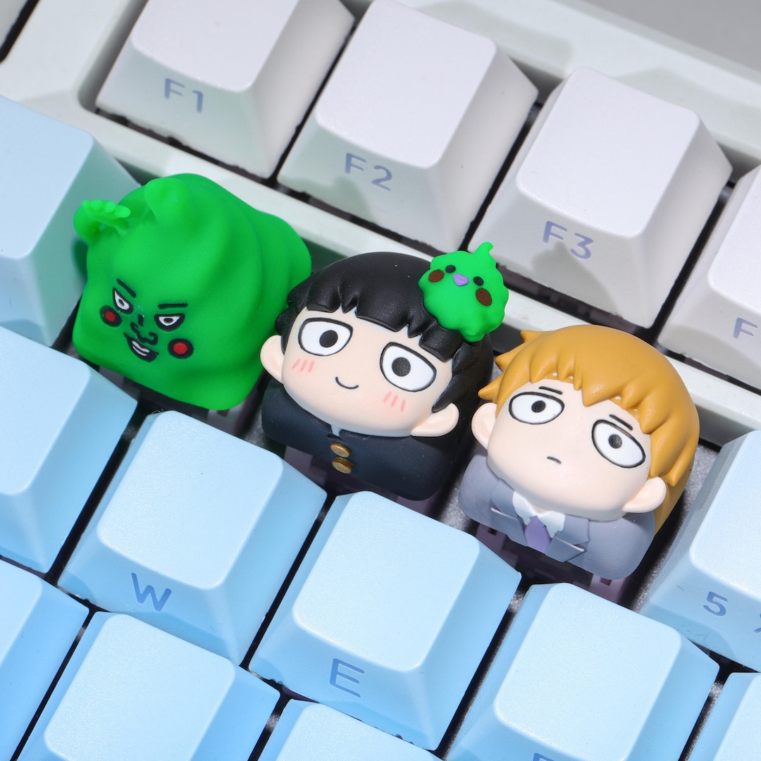 Mob Psycho 100 Resin Keycap Set Featuring Mob Reigen Dimple Handmade ...