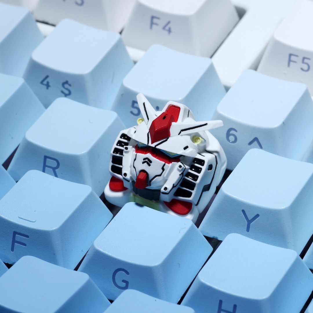 Gundam Head Artisan Keycap Hand Painted RX-78 Mecha Robot Keycap for ...