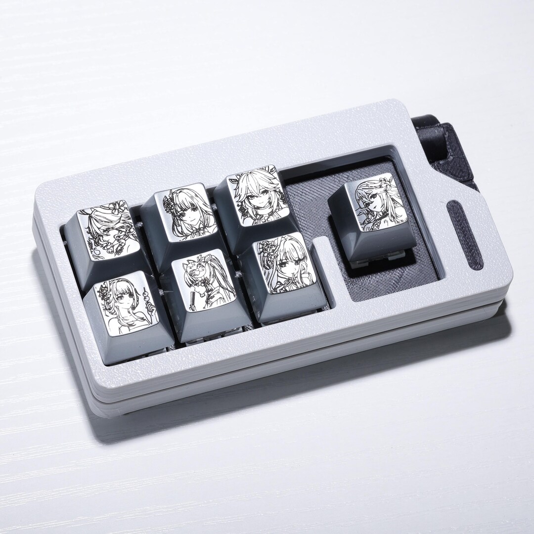 Keycap Display Stand Fidget Tray for 7 Keys Vertical Artisan Keycap ...