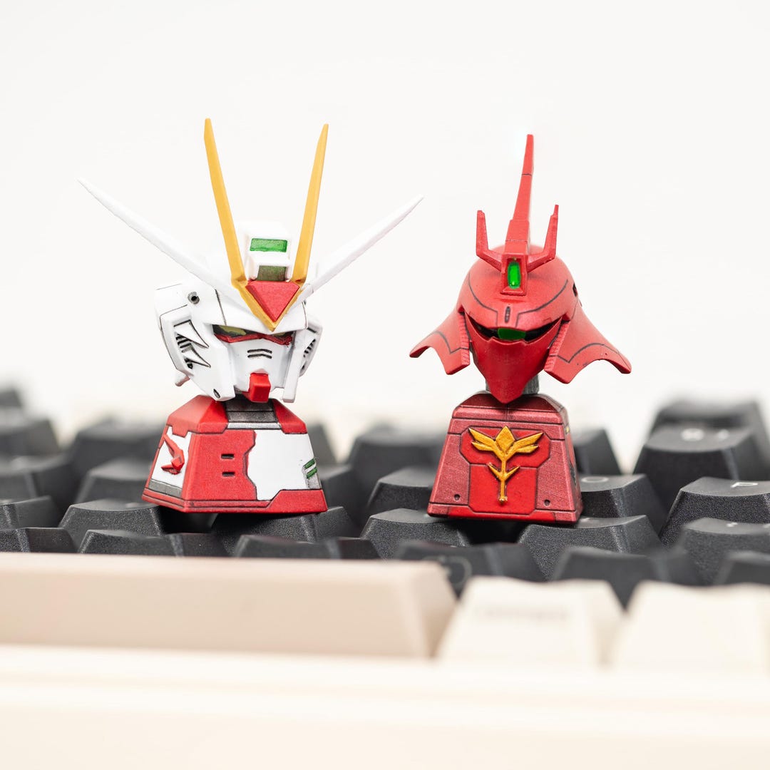 Gundam RX-78-2 Sazabi Keycaps Custom Artisan Keycap Set for Mechanical ...