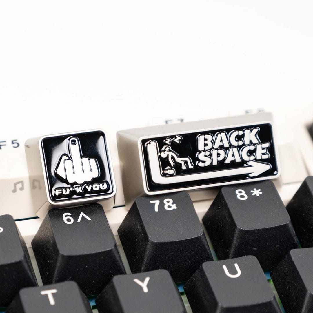 Shameless Metal Keycaps Set for Christmas Halloween Decor Funny Middle ...