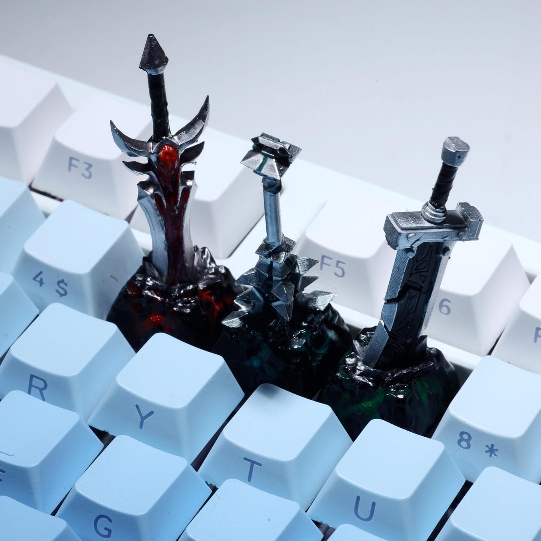 League of Legends Riven Sword Keycap Set Aatrox Mordekaiser Hand ...