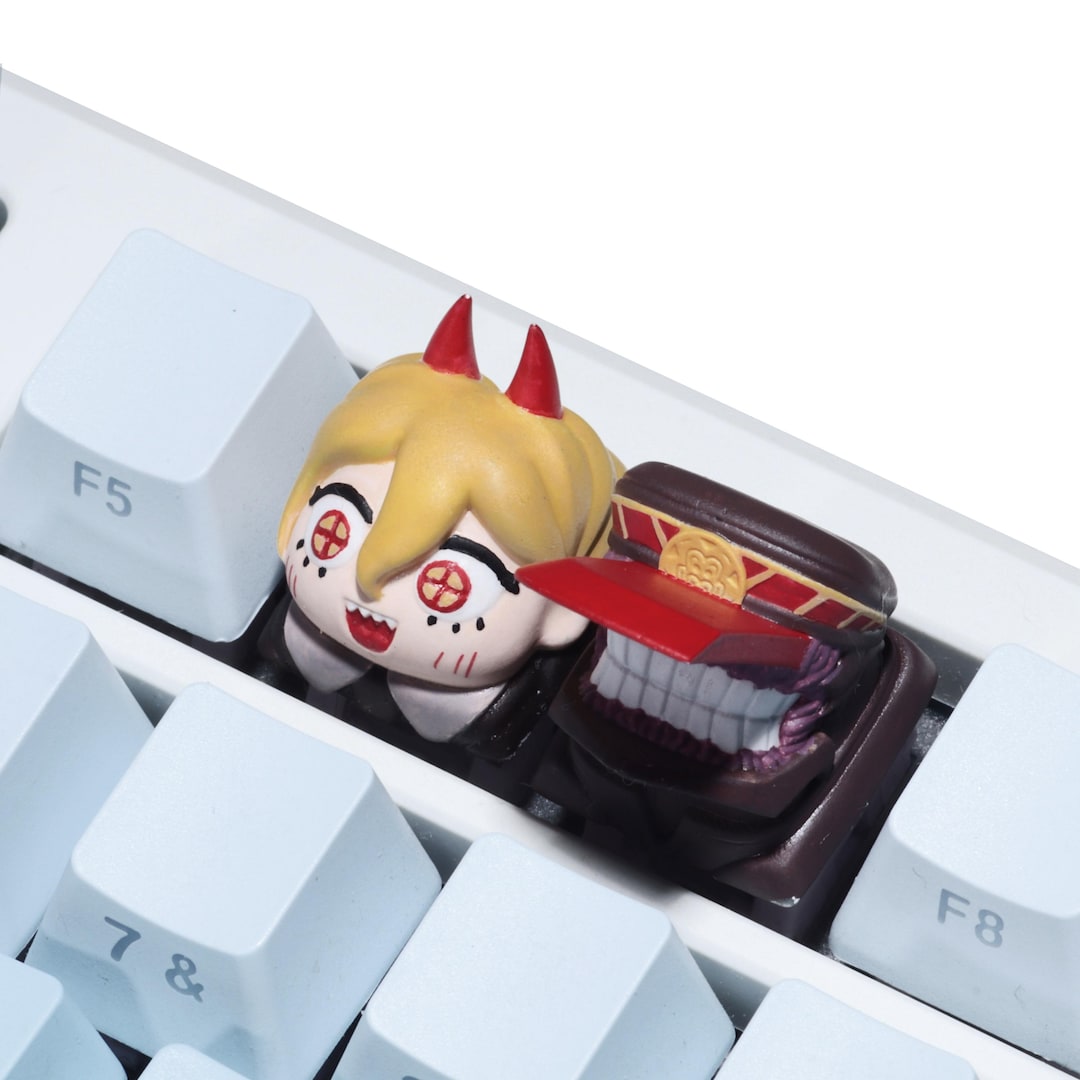 Chainsaw Man Gun Devil Blood Devil Keycap Set Handcrafted Artisan ...