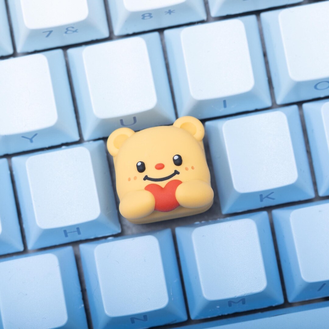 Butter Bear Custom Artisan Keycap for Cherry MX Switches Cute Handmade ...