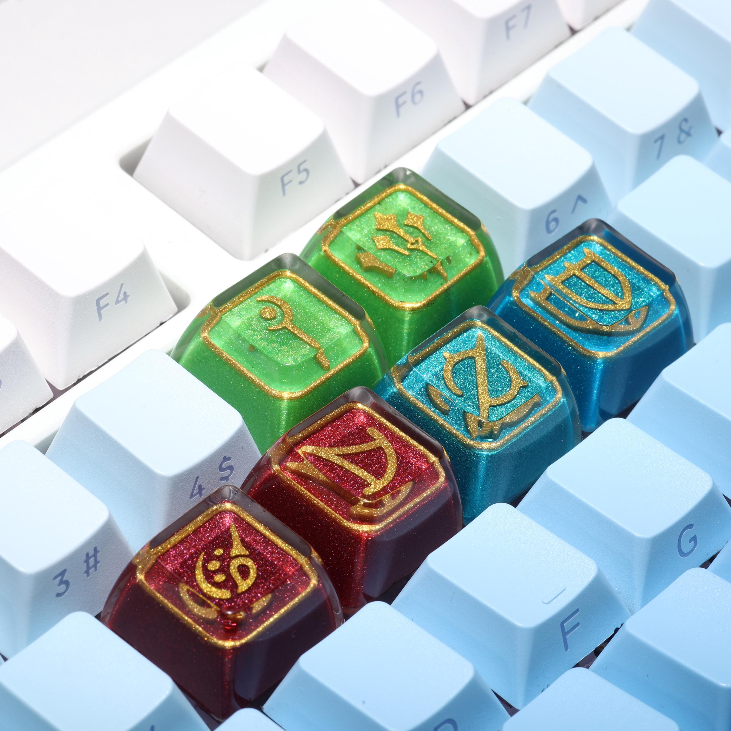 FF14 Job Symbols Keycaps Artisan Resin Keycap Set Cherry MX Compatible ...