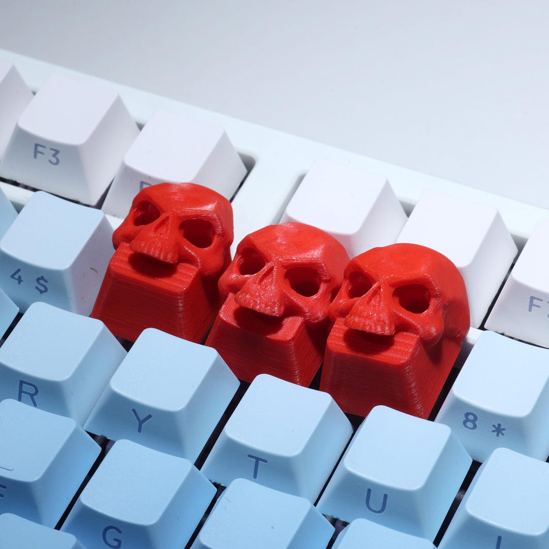 Skull Artisan Keycap Set of 3 3D Printed Horror Keycaps for Mechanical ...