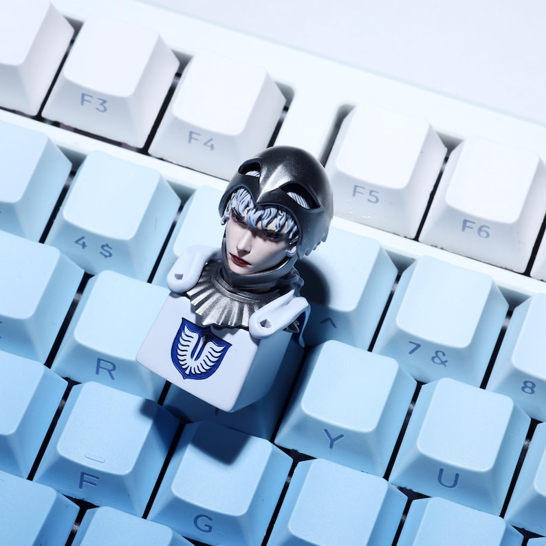 Griffith Artisan Keycap Hand Painted Helmet Design Berserk Anime Custom ...