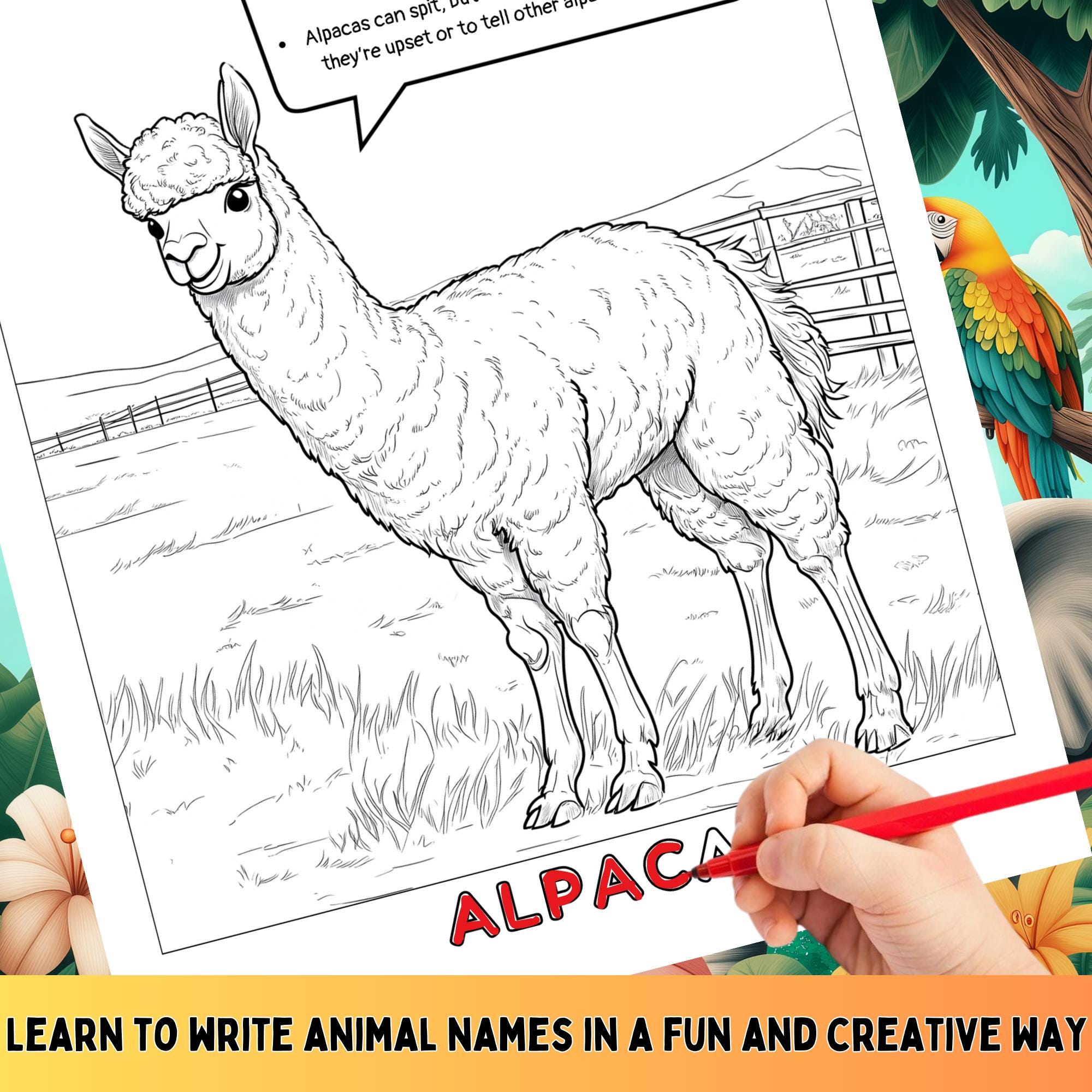 50 Animals Coloring Pages | Fun Educational Printables for Kids | Learn ...