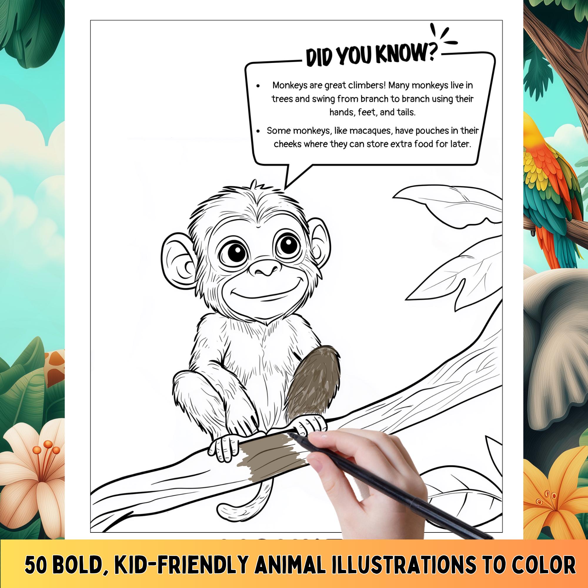 50 Animals Coloring Pages | Fun Educational Printables for Kids | Learn ...