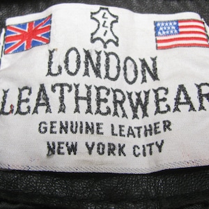 London Leatherwear NYC Jacket Vintage Womens Black With Brown Leather ...