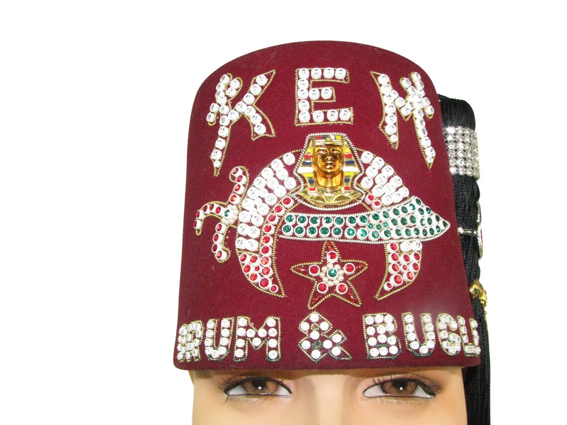 Vintage Shriners Fez KEM Drum and Bugle Hat Ornate Masonic - Etsy