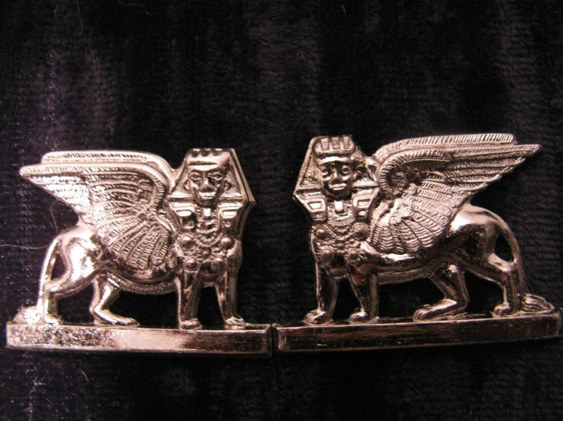 6 Pcs Egyptian Sphinx Metal Jewelry Stampings Six Pieces | Etsy