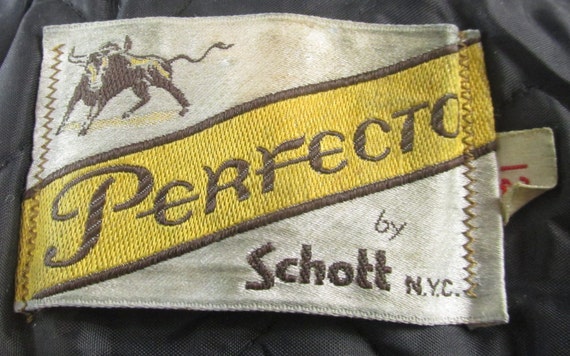 Vintage 1970s Schott Perfecto NYC Style #108W Black … - Gem