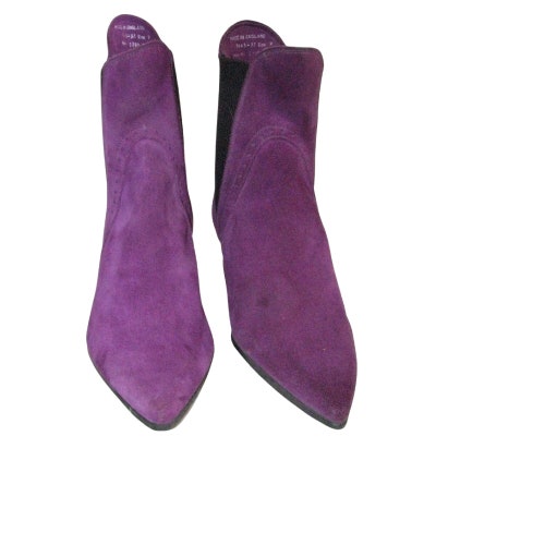 Vintage Mens John Fluevog George Cox Purple Suede & Black - Etsy