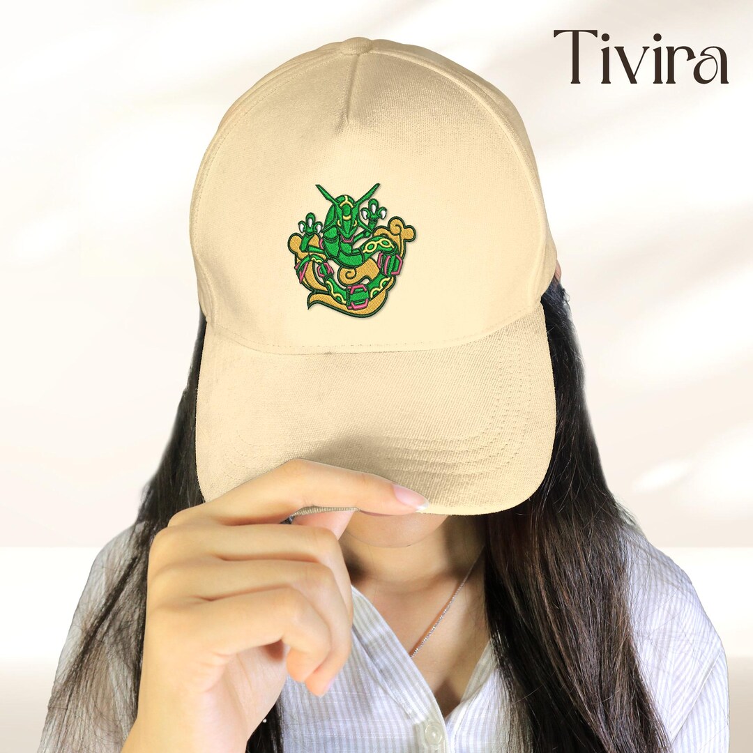 Green Dragon Embroidered Hat Legendary Mega Ray Serpent Design Anime ...