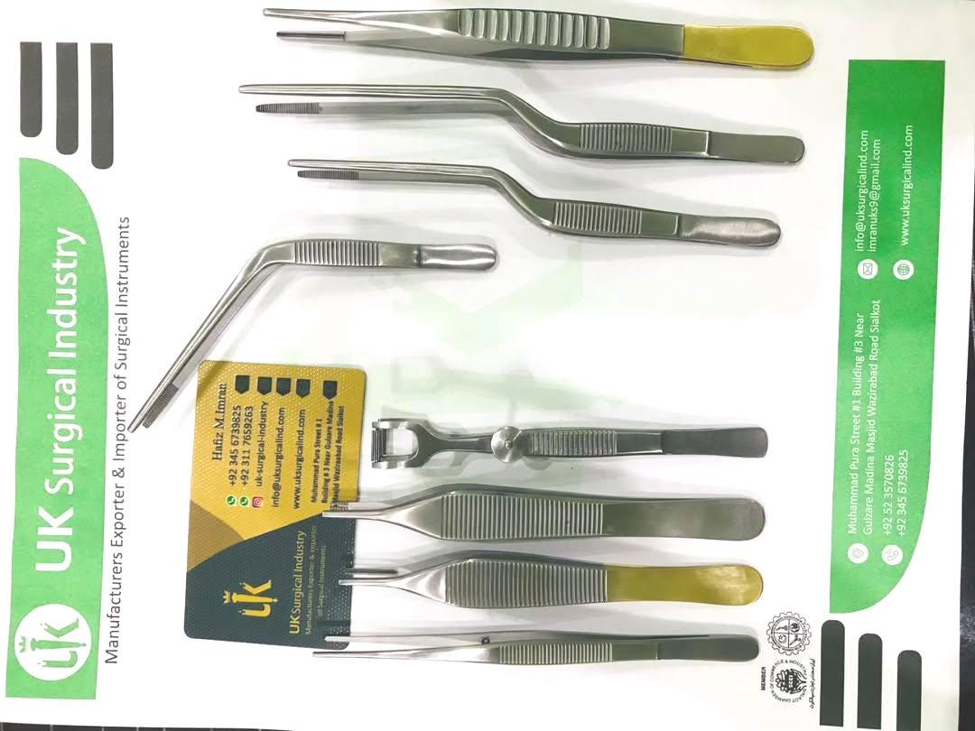 German Stainless Steel Surgical Forceps Set: ENT, Micro, Plastic ...