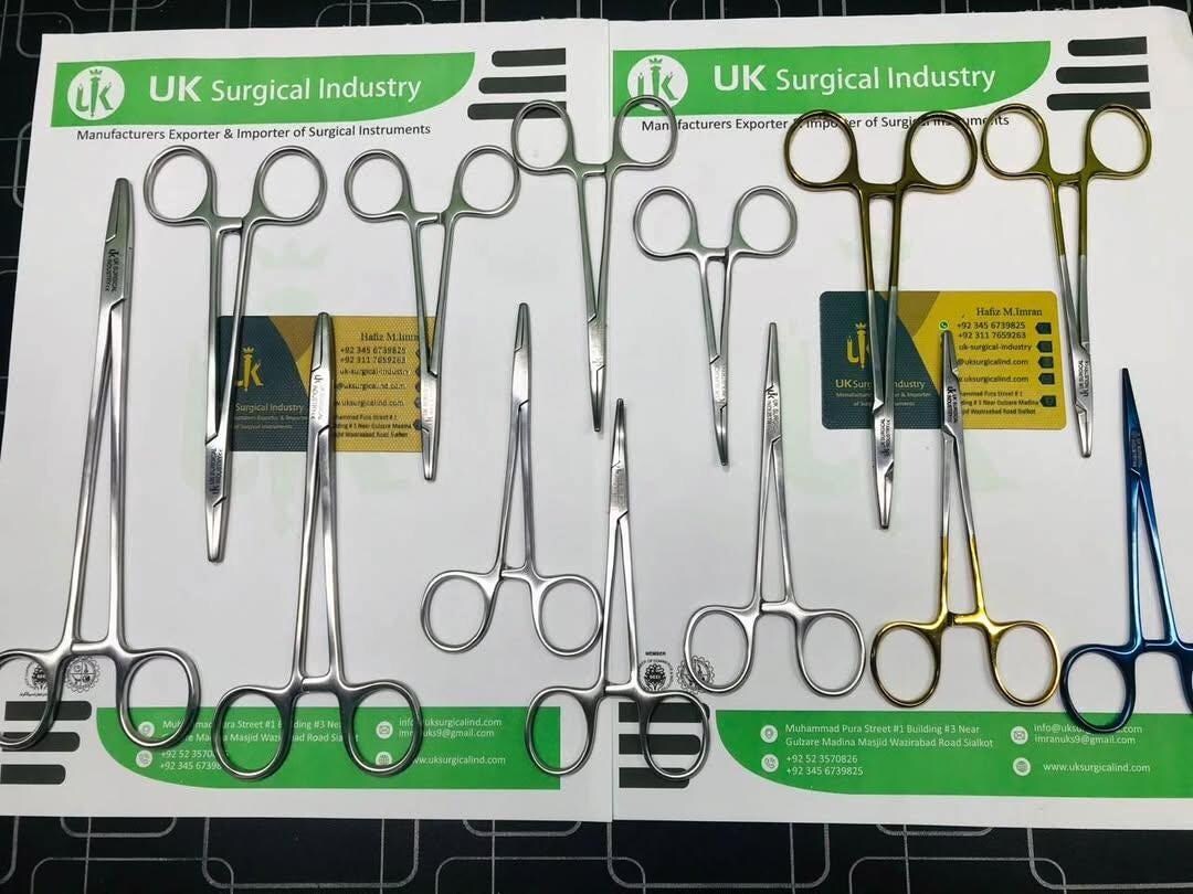 Surgical Needle Holder Forceps Set: Stainless Steel Suturing ...