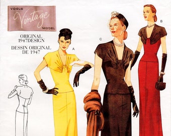 Sz 4/6/8/10 Vogue Dress Pattern V2962 Misses'