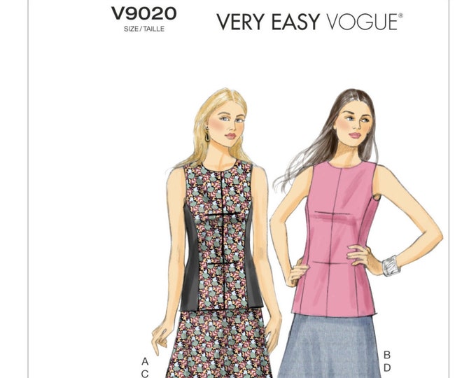 Pick Your Size - Vogue Blouse Pattern V8857 - Misses' Button Down ...