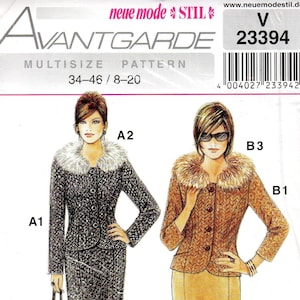 Sz 8 to 20 - Neue Mode Pattern V23394 - Misses' Button Front Jackets ...