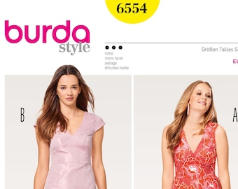 Burda Sewing Pattern 6890 - Misses' Jewel-neck, Semi-fitted, Sheath ...