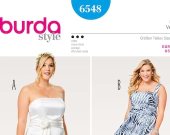 Burda Sewing Pattern 6466 - Misses' Fitted Thru Hips Flared Skirt With ...