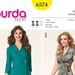 Burda Sewing Pattern 6574 - Misses' Flared Wrap Dress With V-neck, Side ...