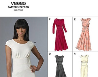 Pick Your Size Vogue Dress Pattern V8019 Misses' | Etsy