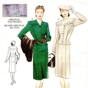 Vogue 1944 Two-piece Dress Sewing Pattern 2198 - Fitted Top & A-line ...