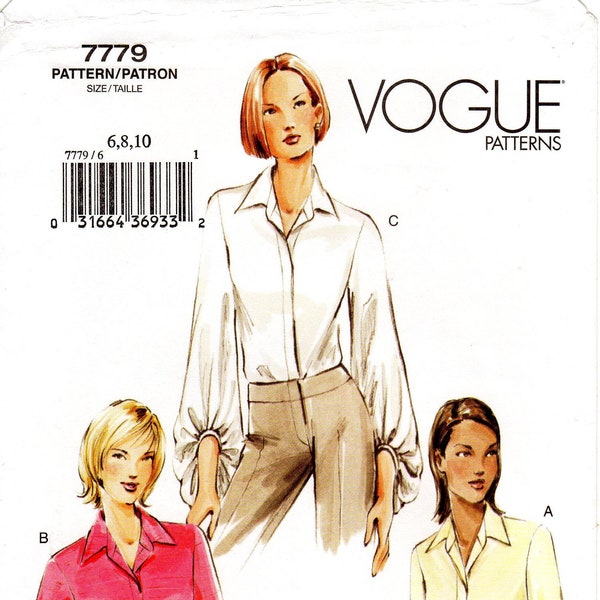 Vogue Blouse Pattern - Etsy