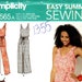Simplicity Pattern S0565/1355 - Misses' Sleeveless, Bloused Jumpsuit or ...