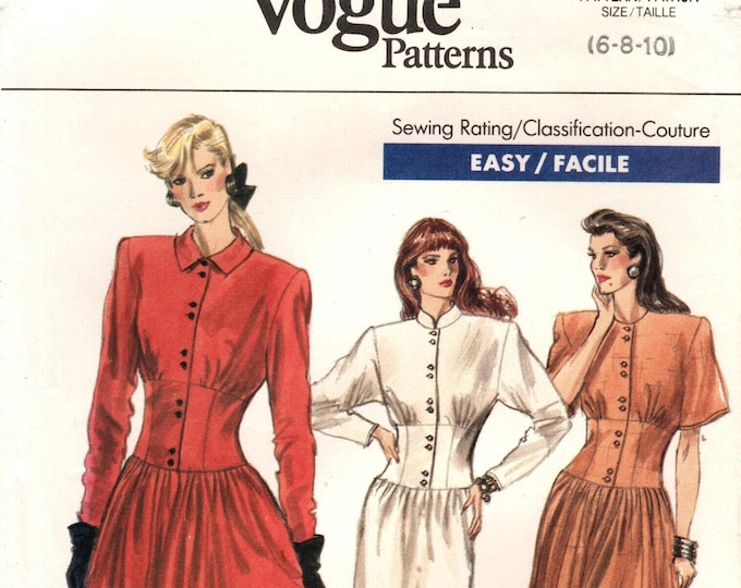 U-PICK SZ - Vogue Dress Pattern 1149 - Misses' Panelled, Button Front ...