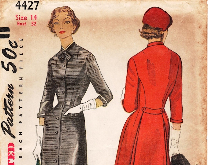 Pick A Size Vintage 50s Dress Pattern Butterick 6671 Misses' Slim, Dart ...