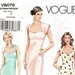 Sz 12/14/16 Vogue Dress Pattern V8076 Misses' Fit and Flare, Raised ...