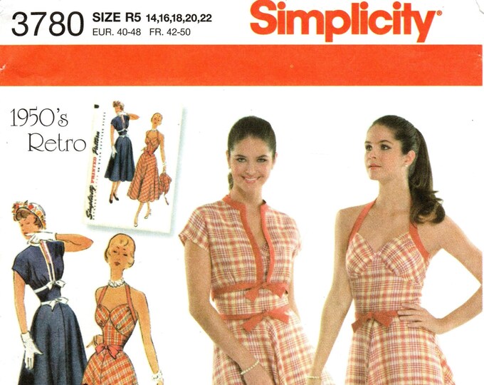 Simplicity Sewing Pattern 3780 - Misses' Raised, Shaped Bodice, Halter ...