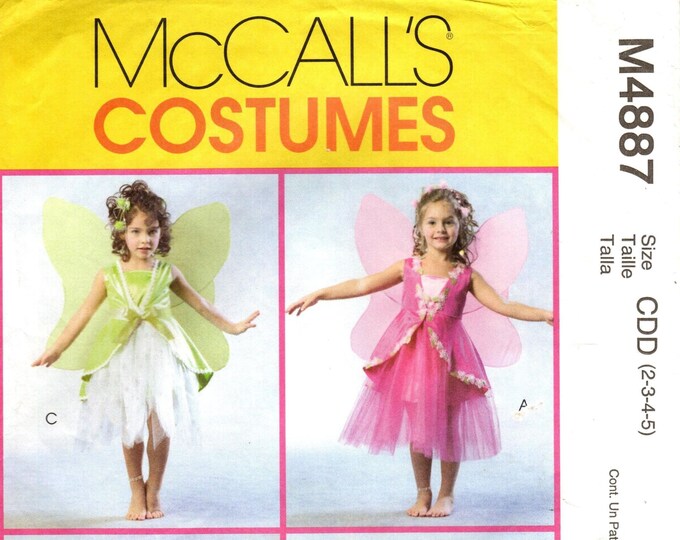 Sz 2/3/4/5 - Girls Costume Pattern - Mccall's M4887 - Girls' Angel ...